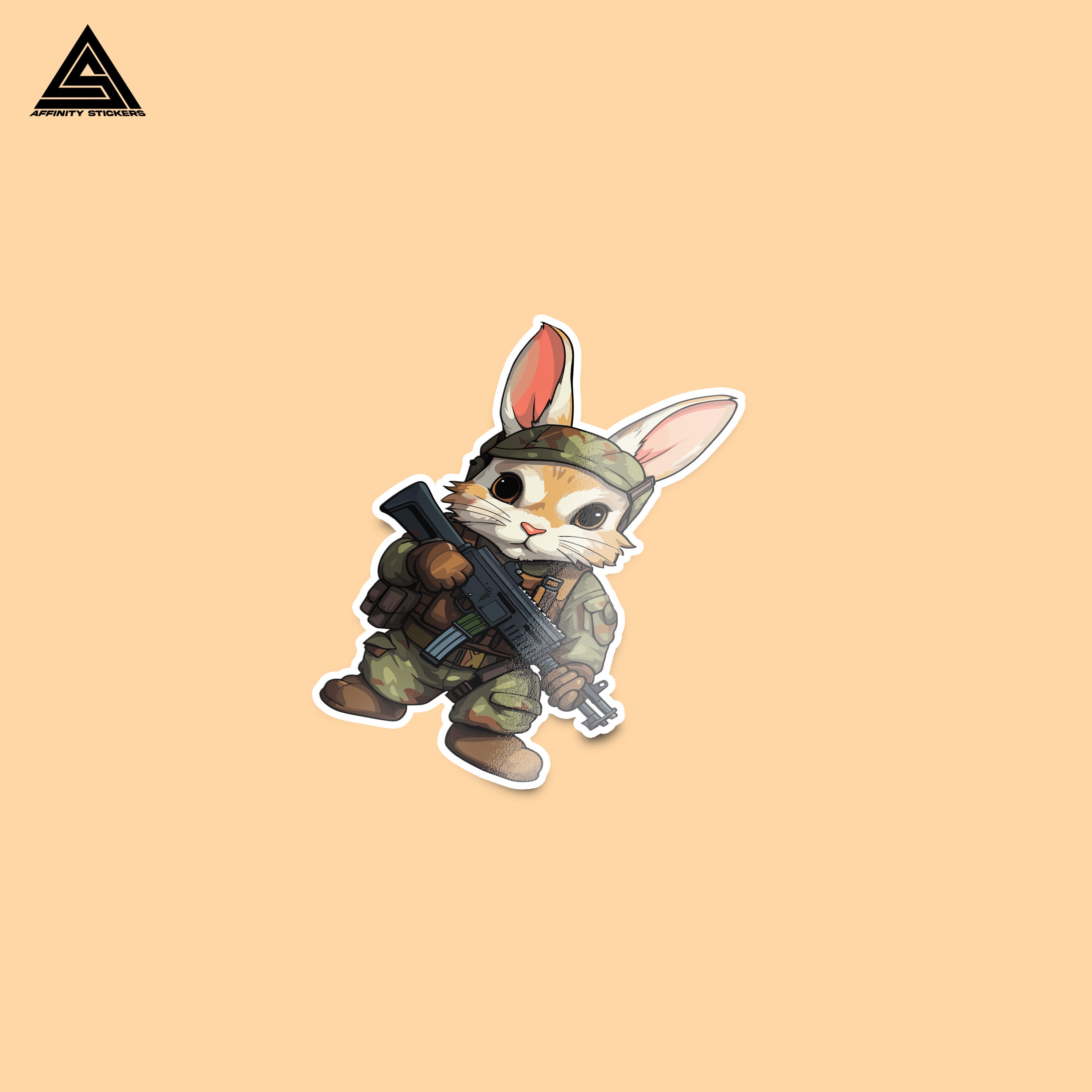 Tactical Rabbit Sticker Vinyl Sticker, Water Bottle Sticker, Tumbler ...