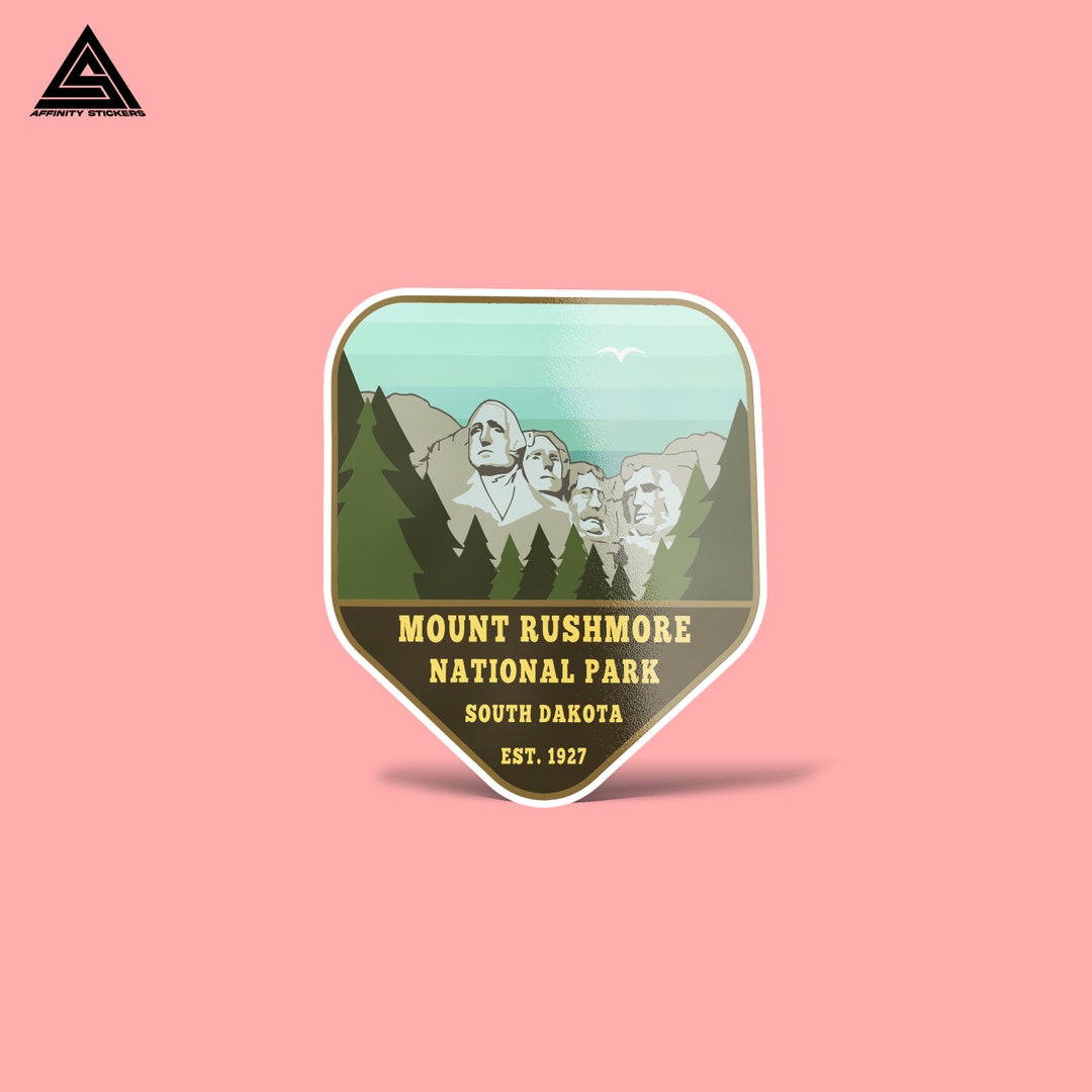 Mount Rushmore Park Sticker || Vinyl Sticker, Water Bottle Sticker ...