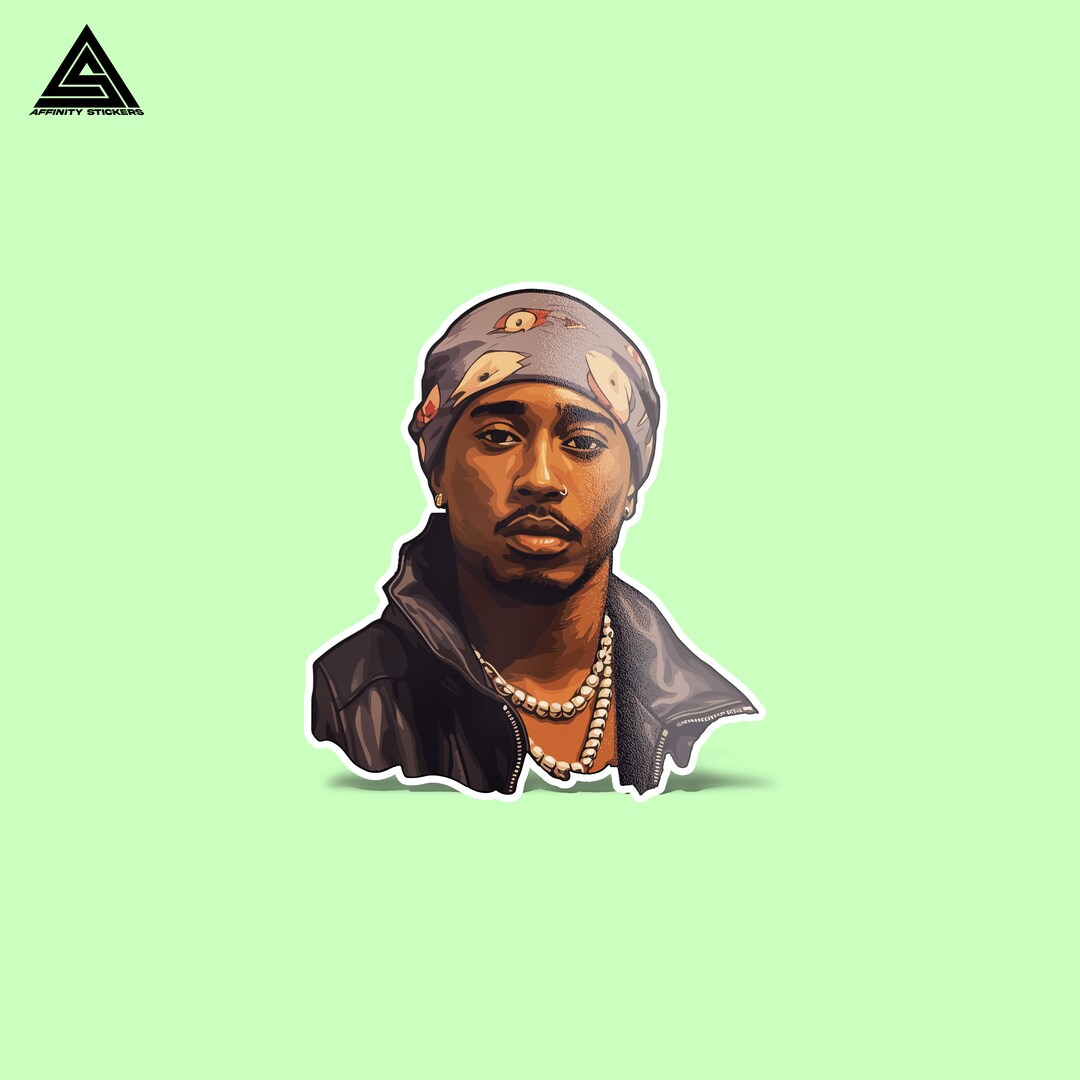2pac Shakur Sticker || Vinyl Sticker, Water Bottle Sticker, Tumbler ...