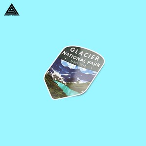 Glacier National Park Sticker || Vinyl Sticker, Water Bottle Sticker ...