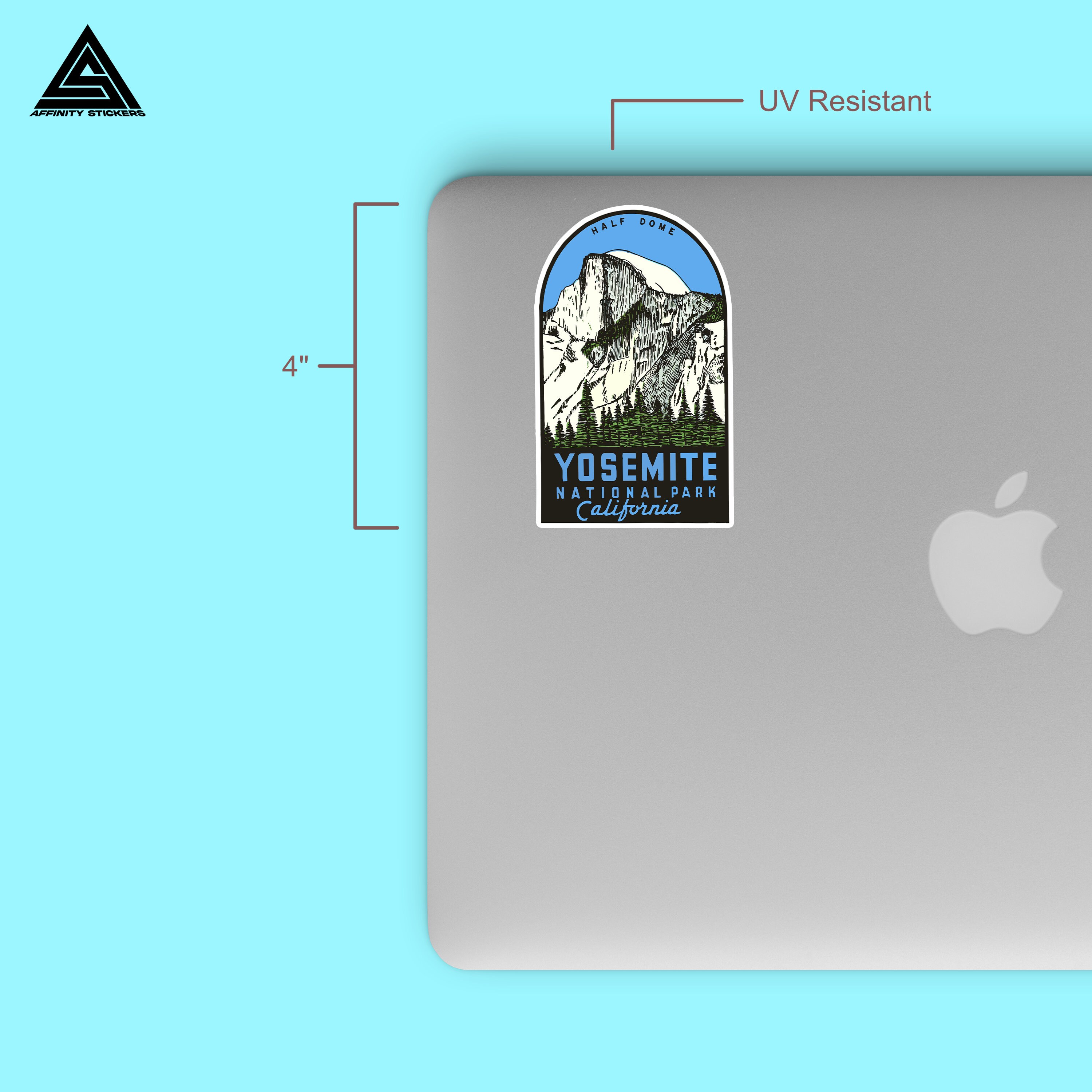 Yosemite Half Dome Sticker Vinyl Sticker Water Bottle - Etsy