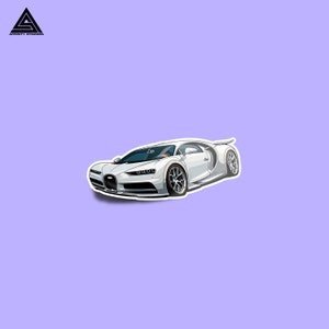 Bugatti Chiron || Vinyl Sticker, Water Bottle Sticker, Tumbler Stickers ...