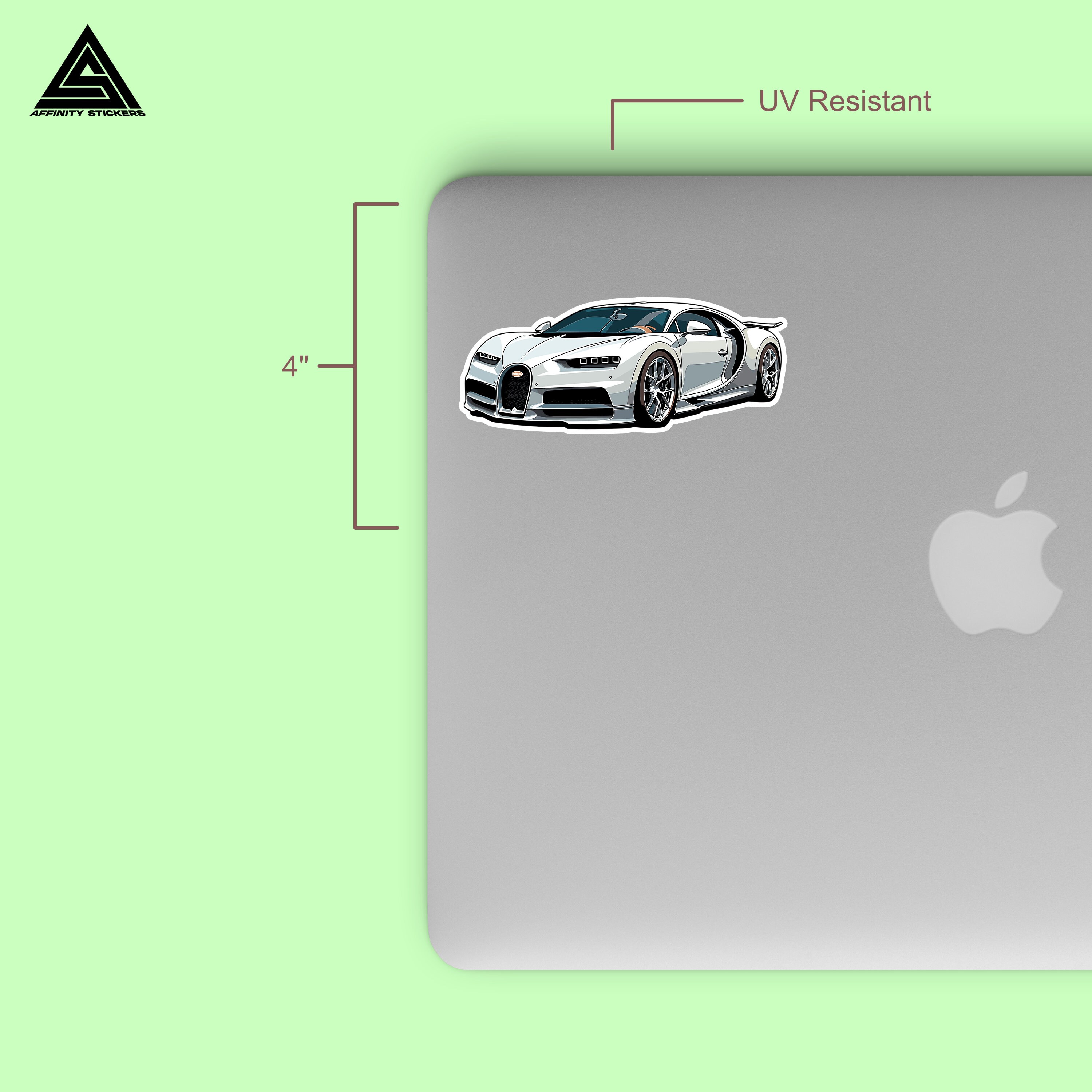 Bugatti Chiron Vinyl Sticker, Water Bottle Sticker, Tumbler Stickers ...