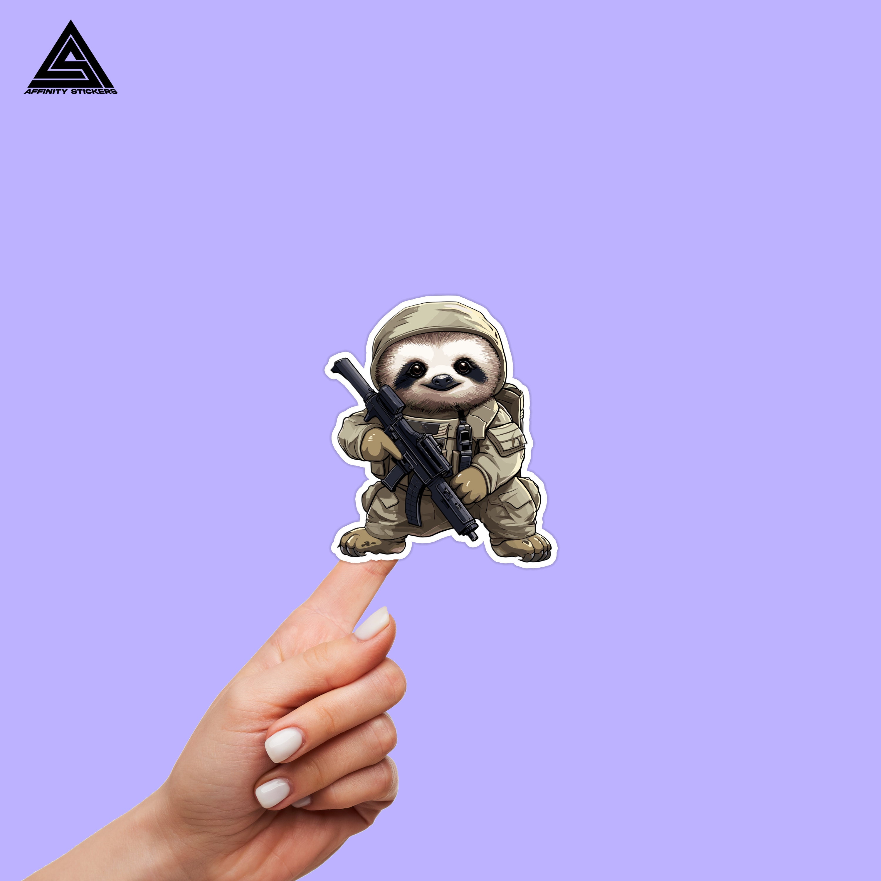 Tactical Sloth Sticker Vinyl Sticker, Water Bottle Sticker, Tumbler ...