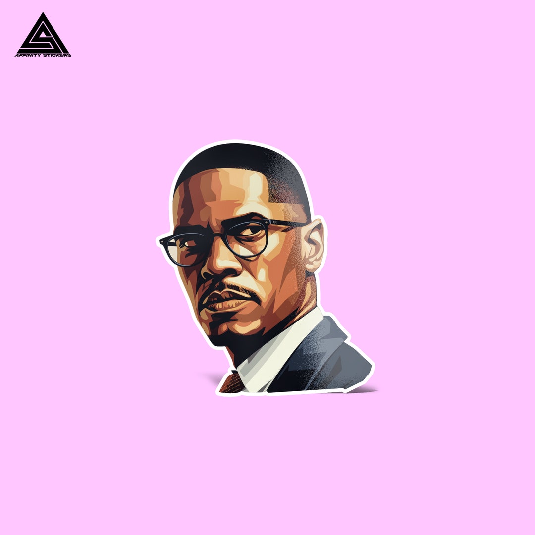 Malcolm X Sticker || Vinyl Sticker, Water Bottle Sticker, Tumbler ...
