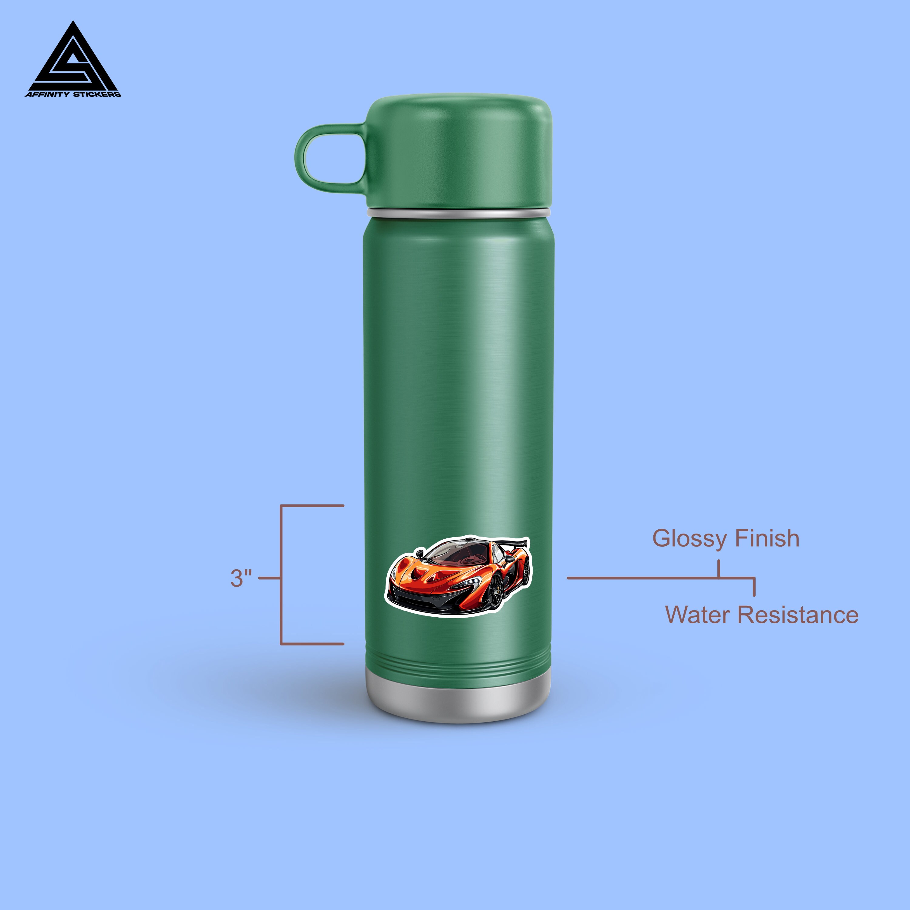 Mclaren P1 || Vinyl Sticker, Water Bottle Sticker, Tumbler Stickers ...