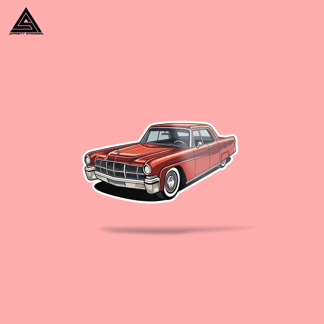 Lincoln Continental || Vinyl Sticker, Water Bottle Sticker, Tumbler ...