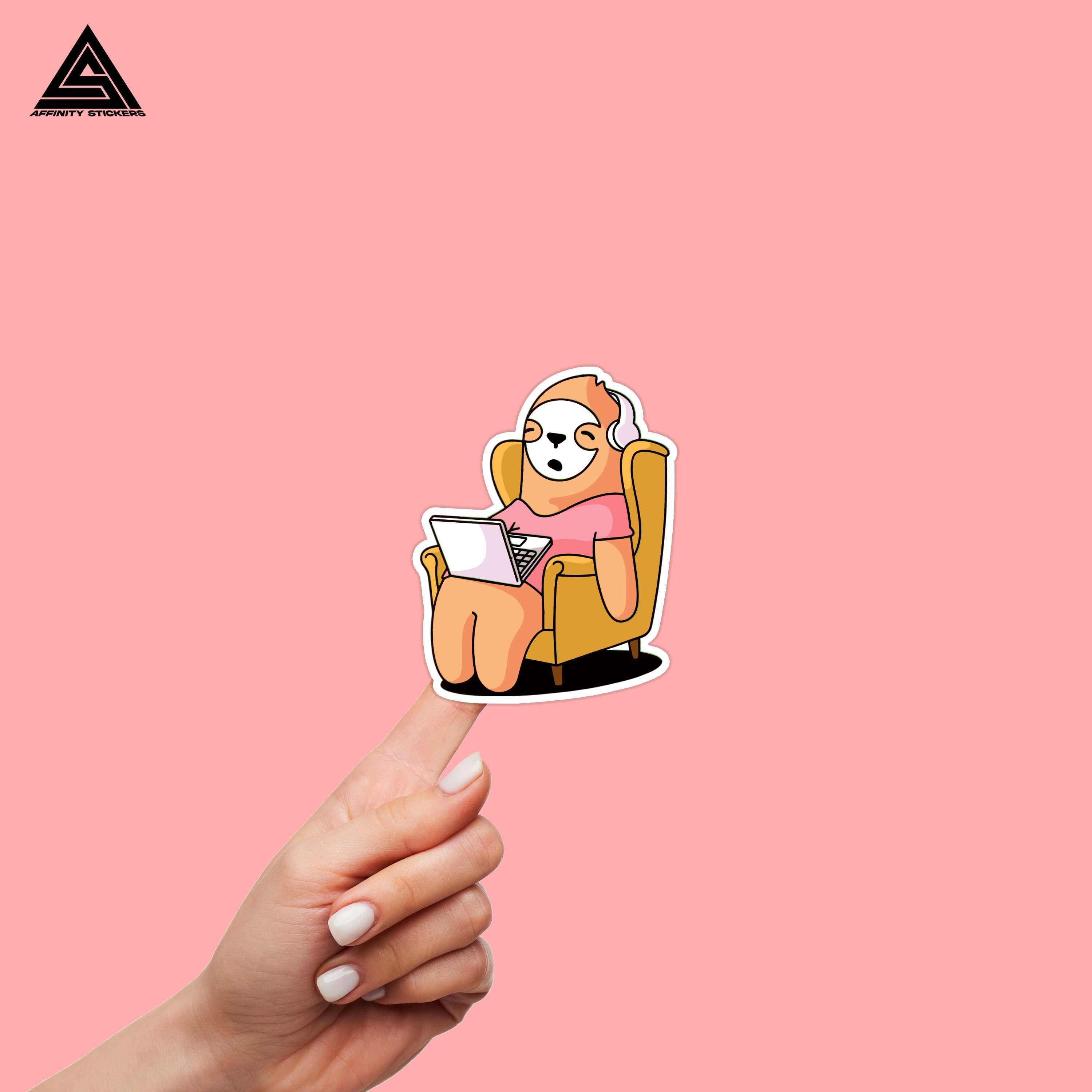 Workaholic Sloth Sticker Vinyl Sticker Water Bottle - Etsy