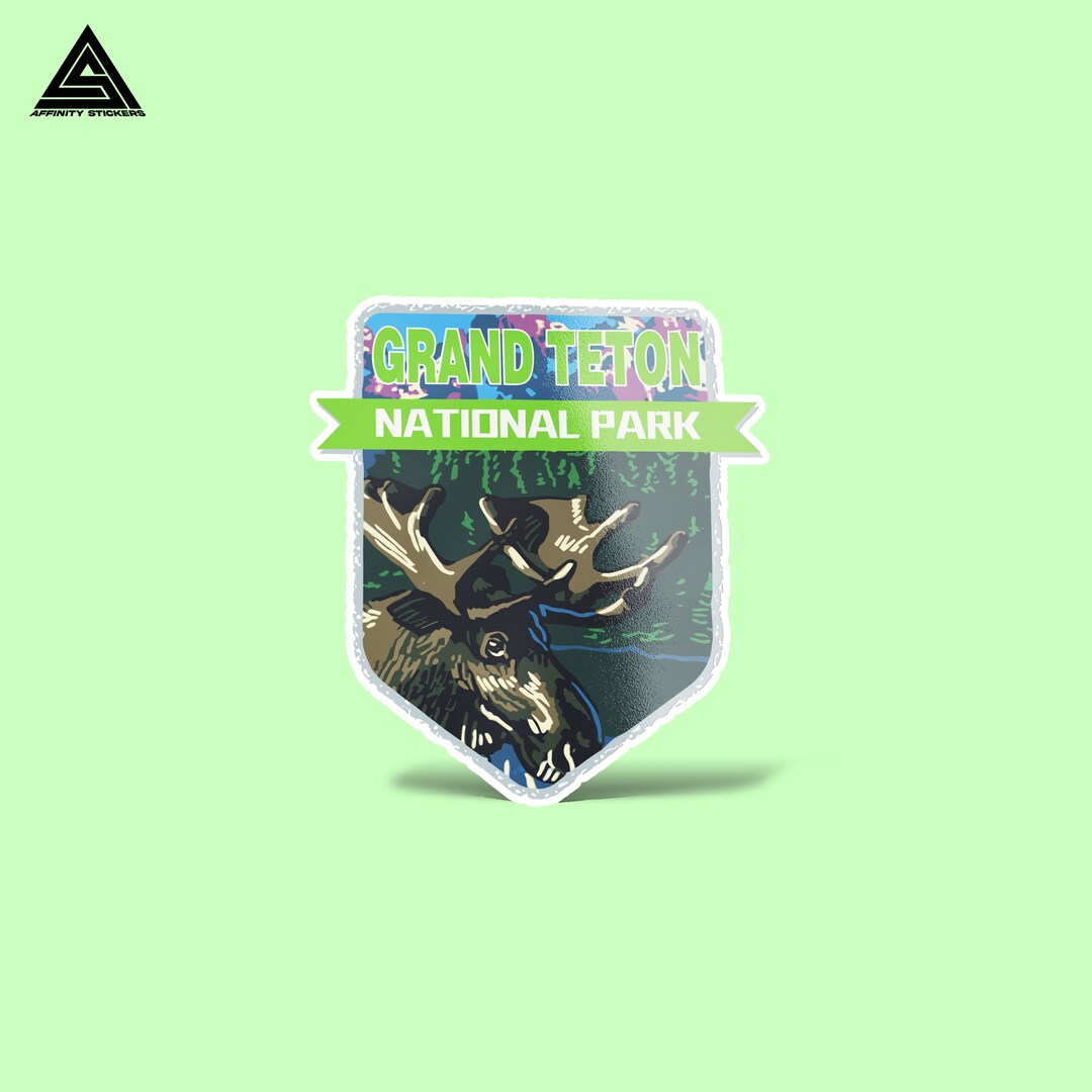 Grand Teton National Park Sticker || Vinyl Sticker, Water Bottle ...