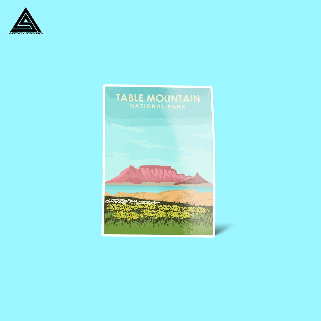 Table Mountain Park Sticker || Vinyl Sticker, Water Bottle Sticker ...