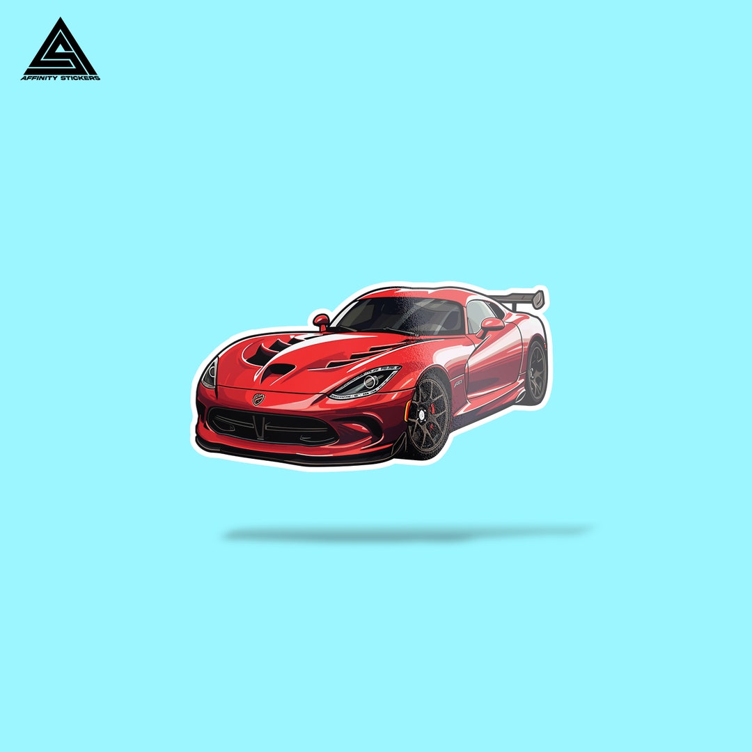 Dodge Viper || Vinyl Sticker, Water Bottle Sticker, Tumbler Stickers ...