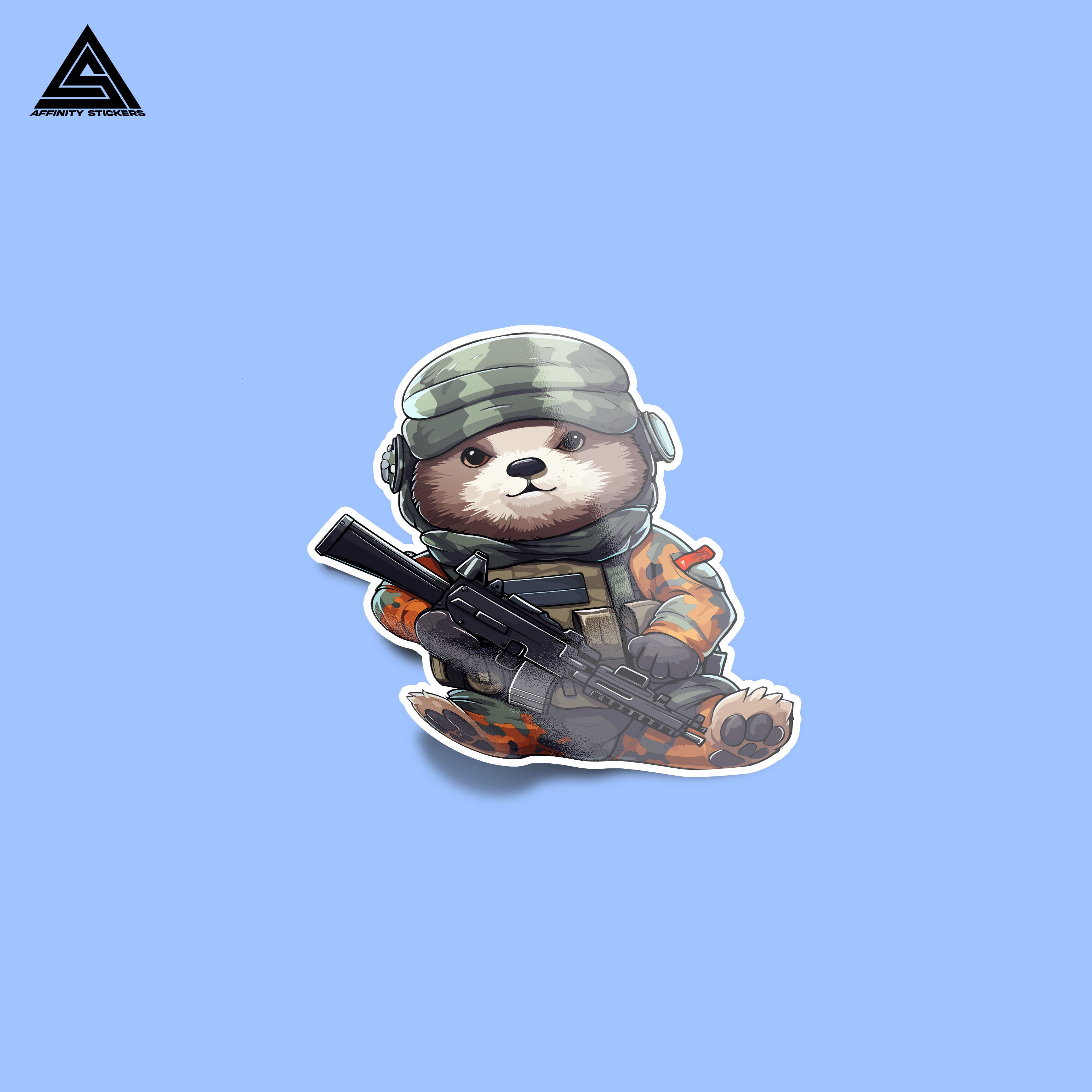 Tactical Sea Otter Sticker || Vinyl Sticker, Water Bottle Sticker ...