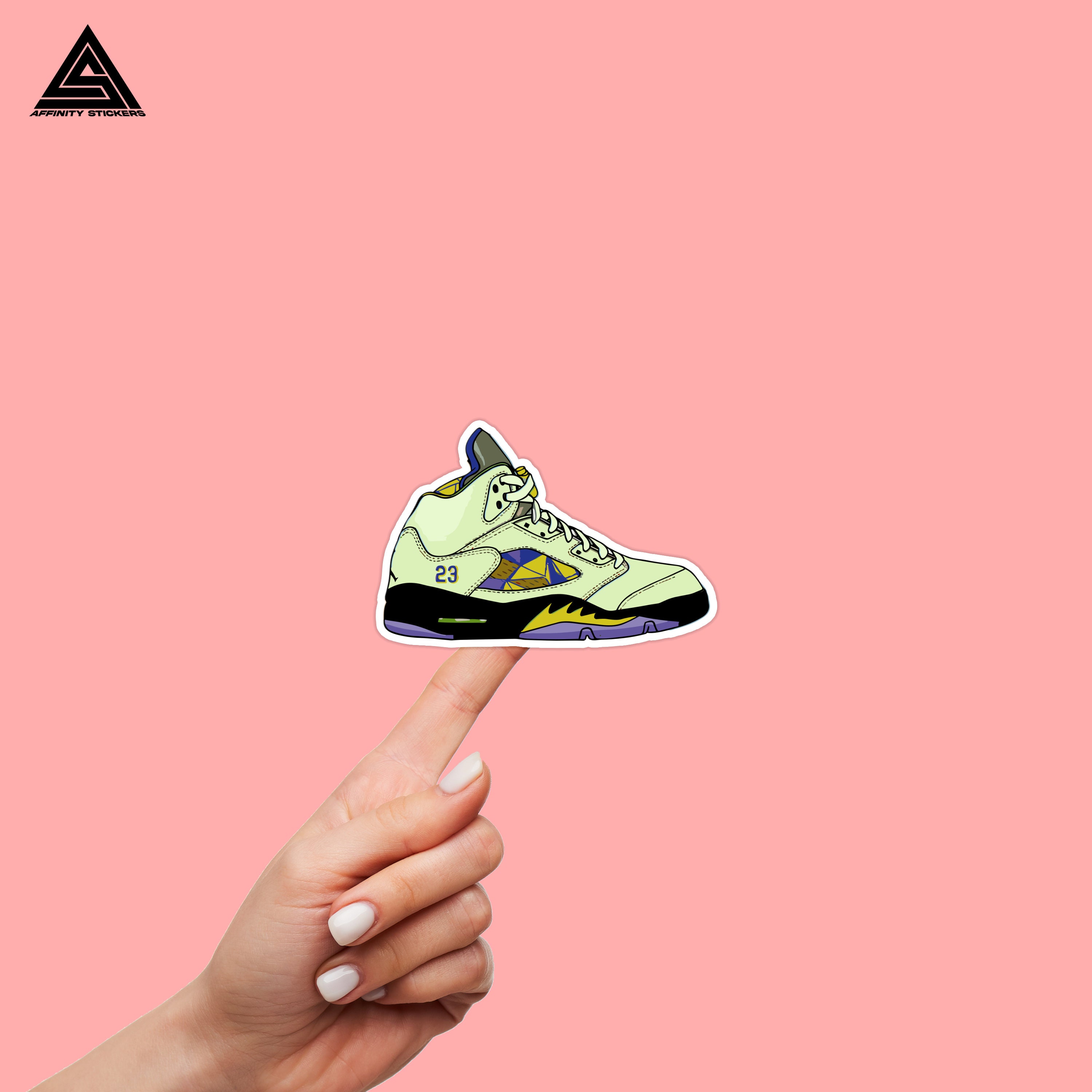 Air Jordan 5 Retro Sticker || Vinyl Sticker, Water Bottle Sticker ...