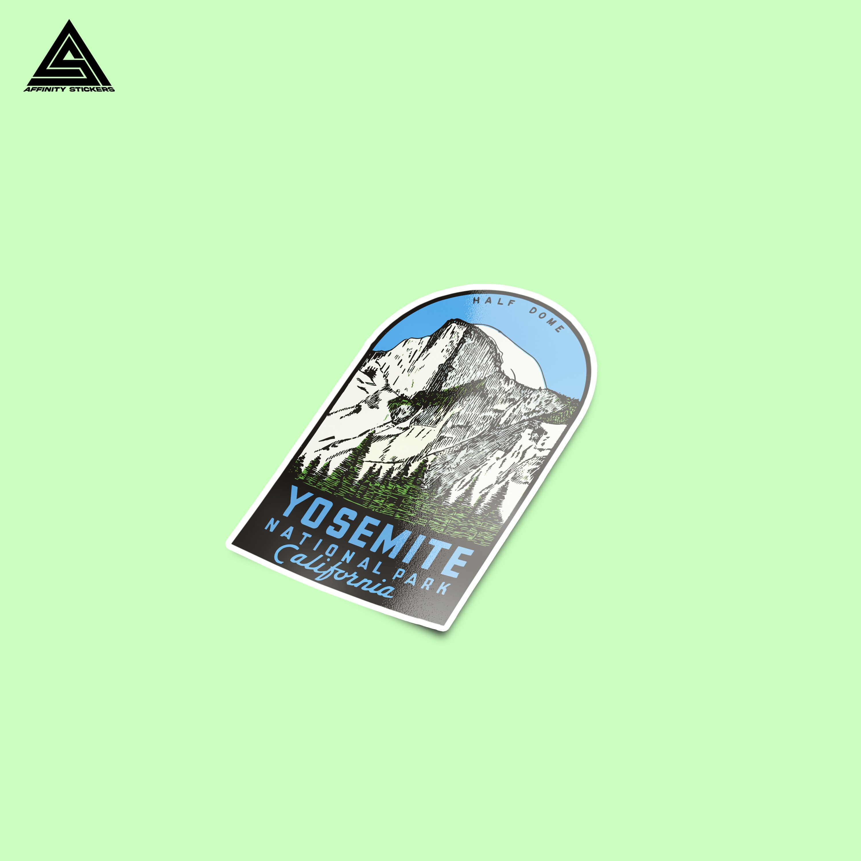 Yosemite Half Dome Sticker Vinyl Sticker Water Bottle - Etsy