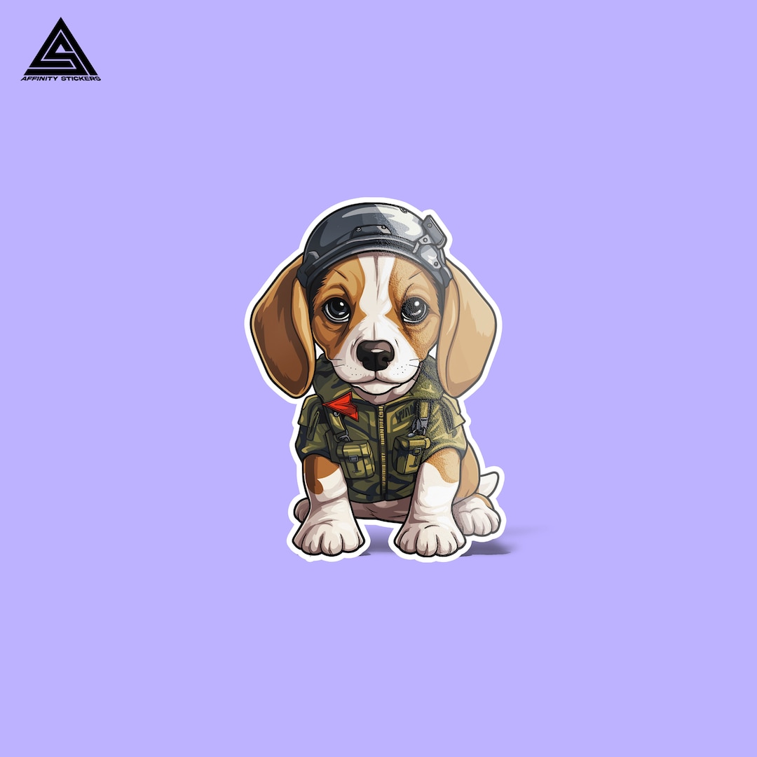 Tactical Beagle Sticker || Vinyl Sticker, Water Bottle Sticker, Tumbler ...
