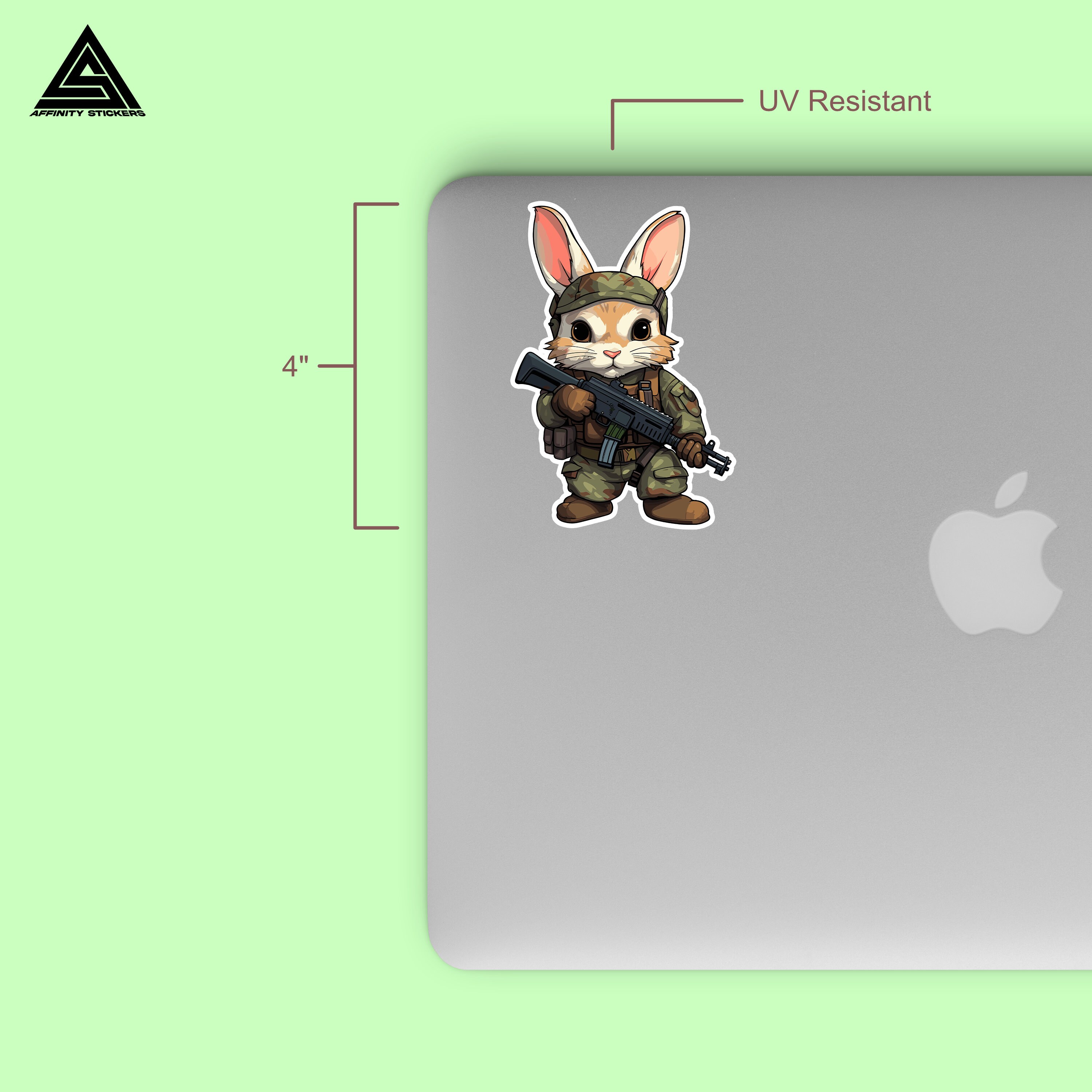 Tactical Rabbit Sticker Vinyl Sticker, Water Bottle Sticker, Tumbler ...