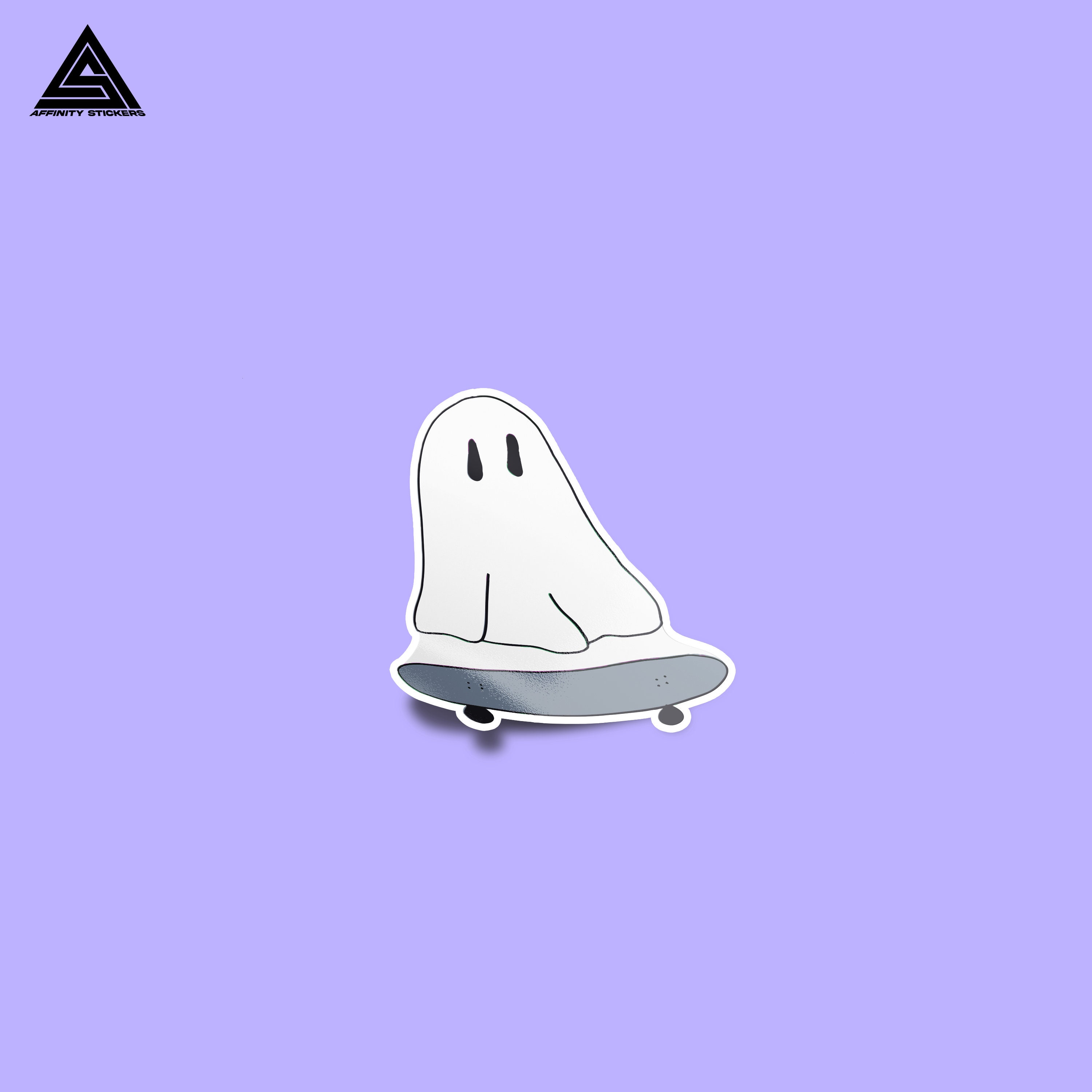 Skater Ghost Sticker Vinyl Sticker, Water Bottle Sticker, Tumbler ...