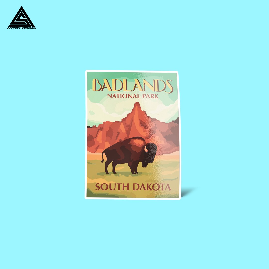 Badlands National Park Sticker || Vinyl Sticker, Water Bottle Sticker ...