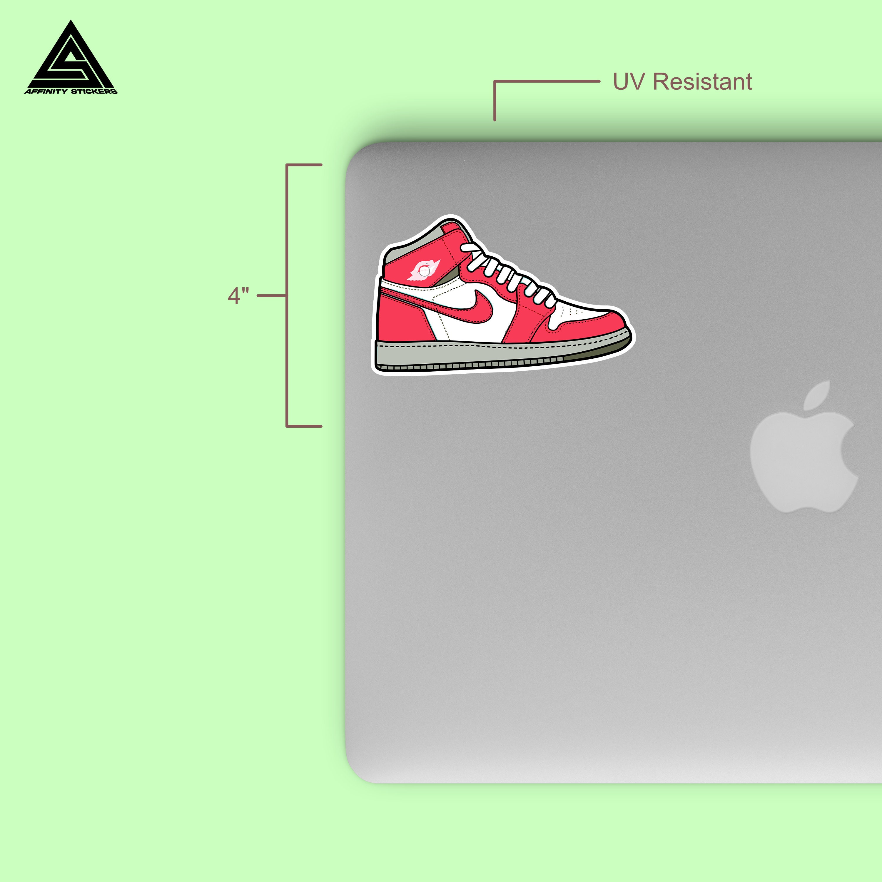Air Jordan 1 Sticker || Vinyl Sticker, Water Bottle Sticker, Tumbler ...