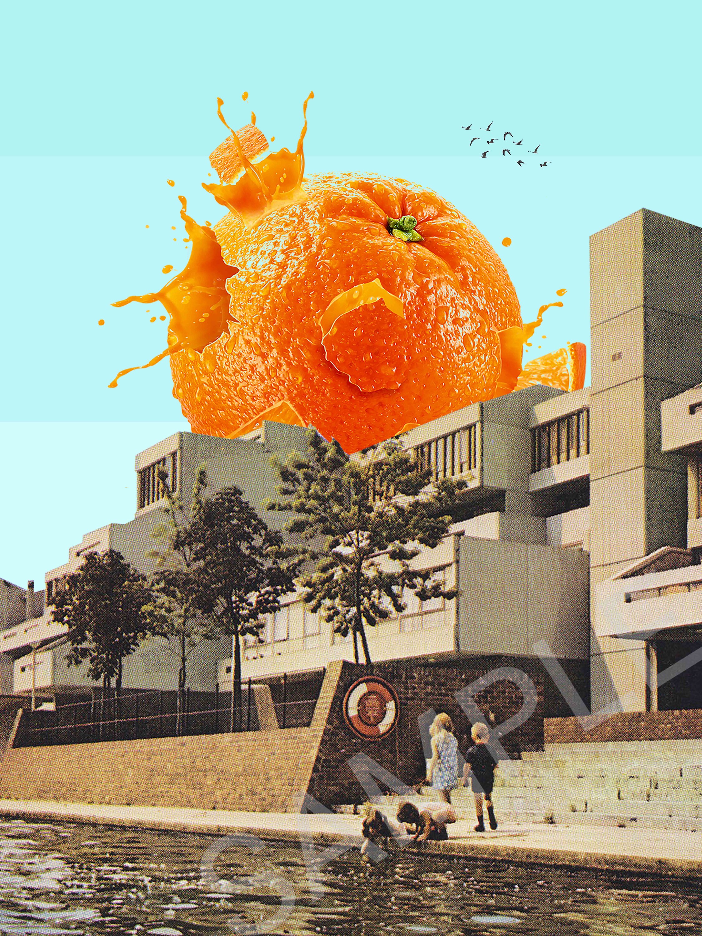 Collage Art Print flat Block Marina Retro Art, Vintage Art, Home Decor ...