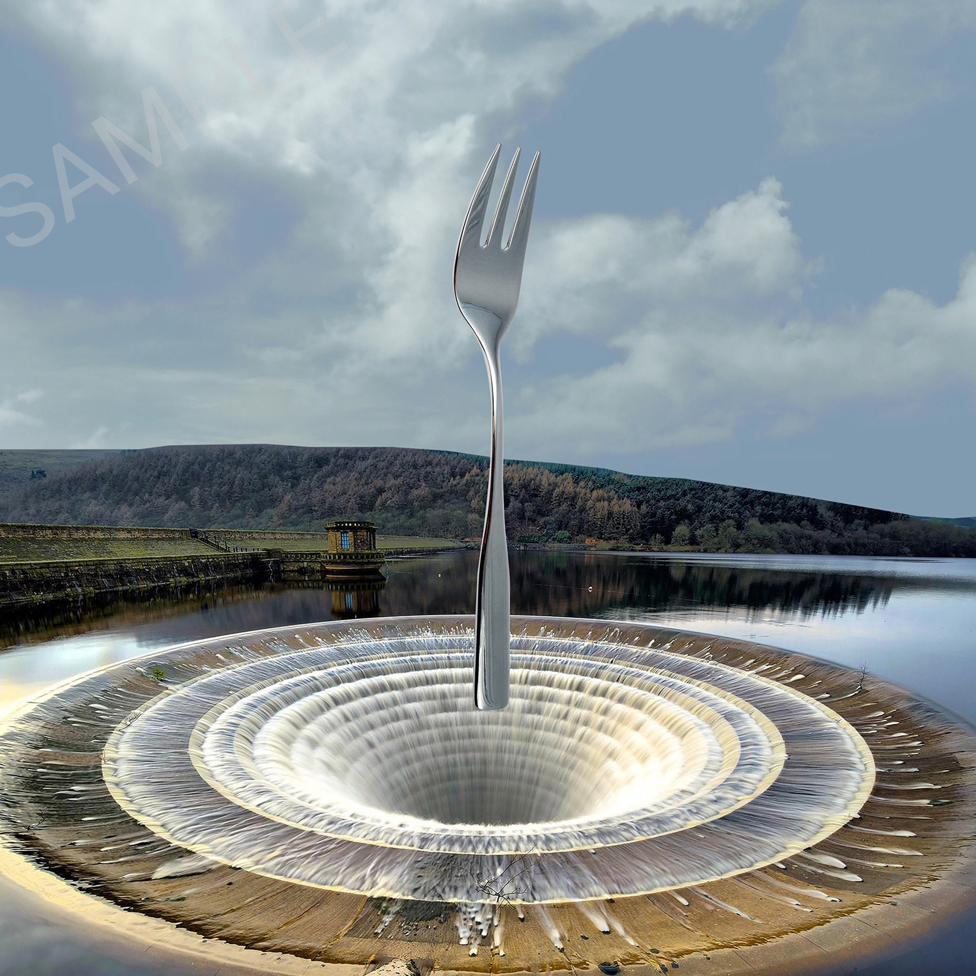 Collage Art Print fork Retro Art Vintage Art - Etsy