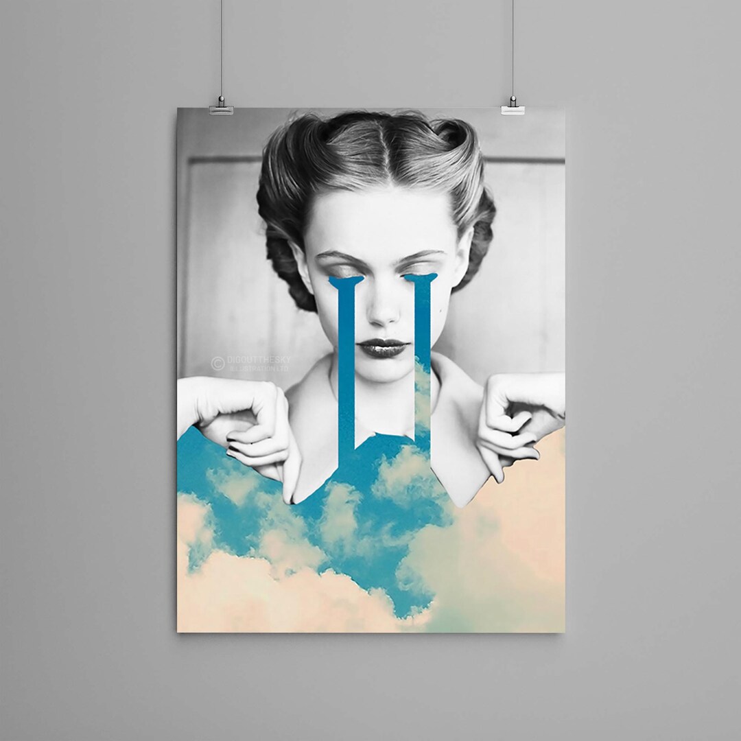 Collage Art Print - "cry Baby Cry" - Retro Art, Vintage Art, Home Decor ...