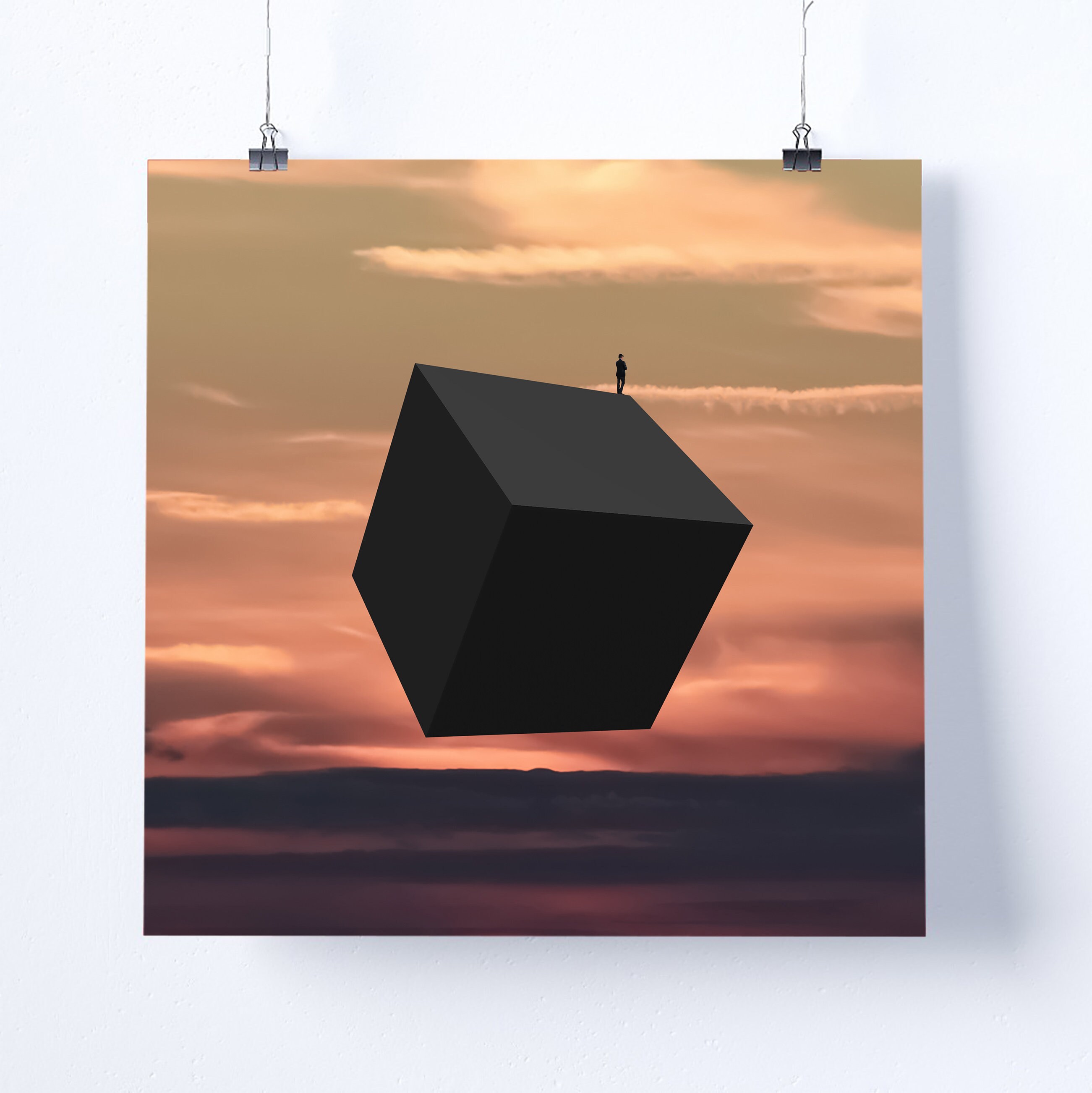 Collage Art Print Standing On An Empty Promise retro | Etsy