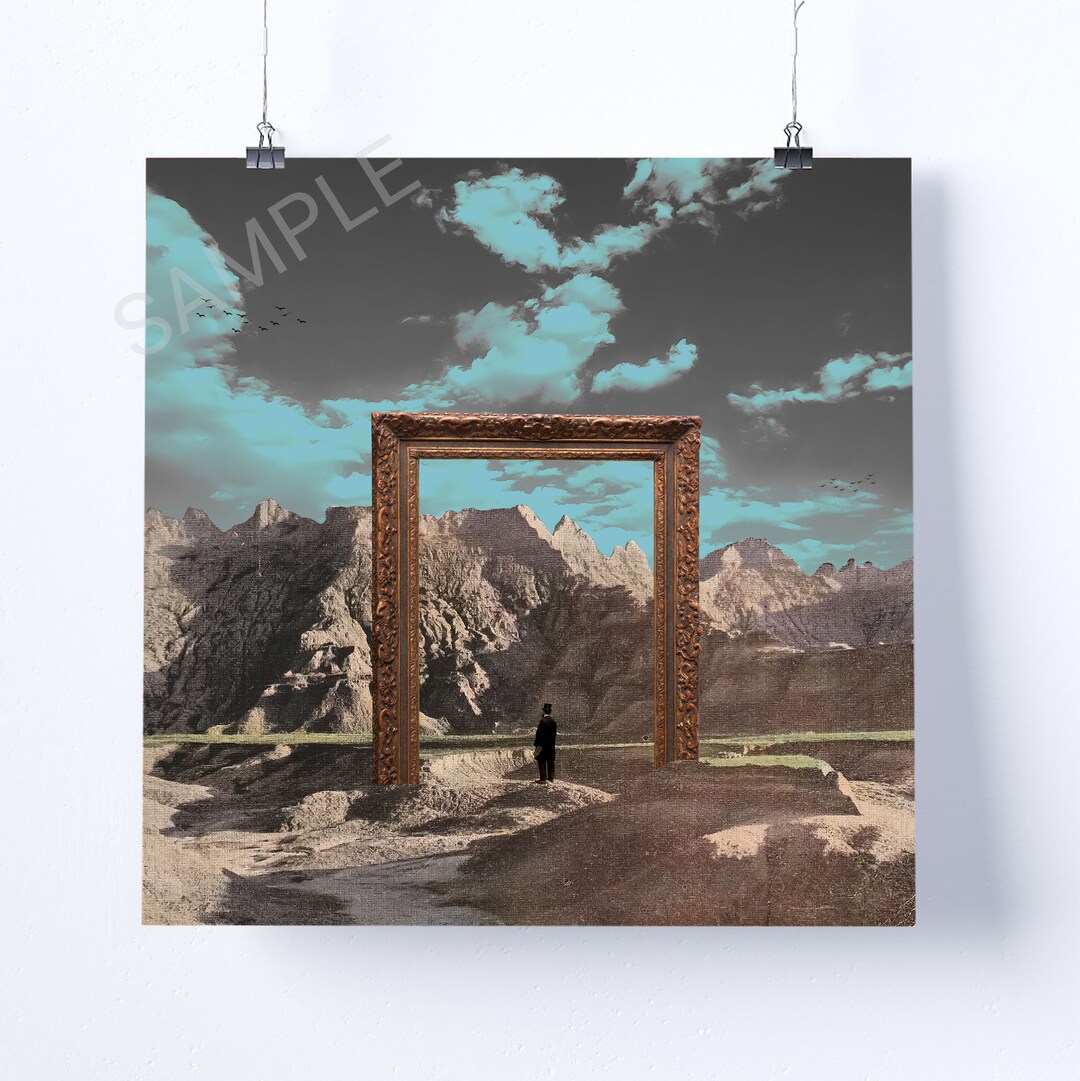 Collage Art Print the Great Frame Retro Art Vintage - Etsy