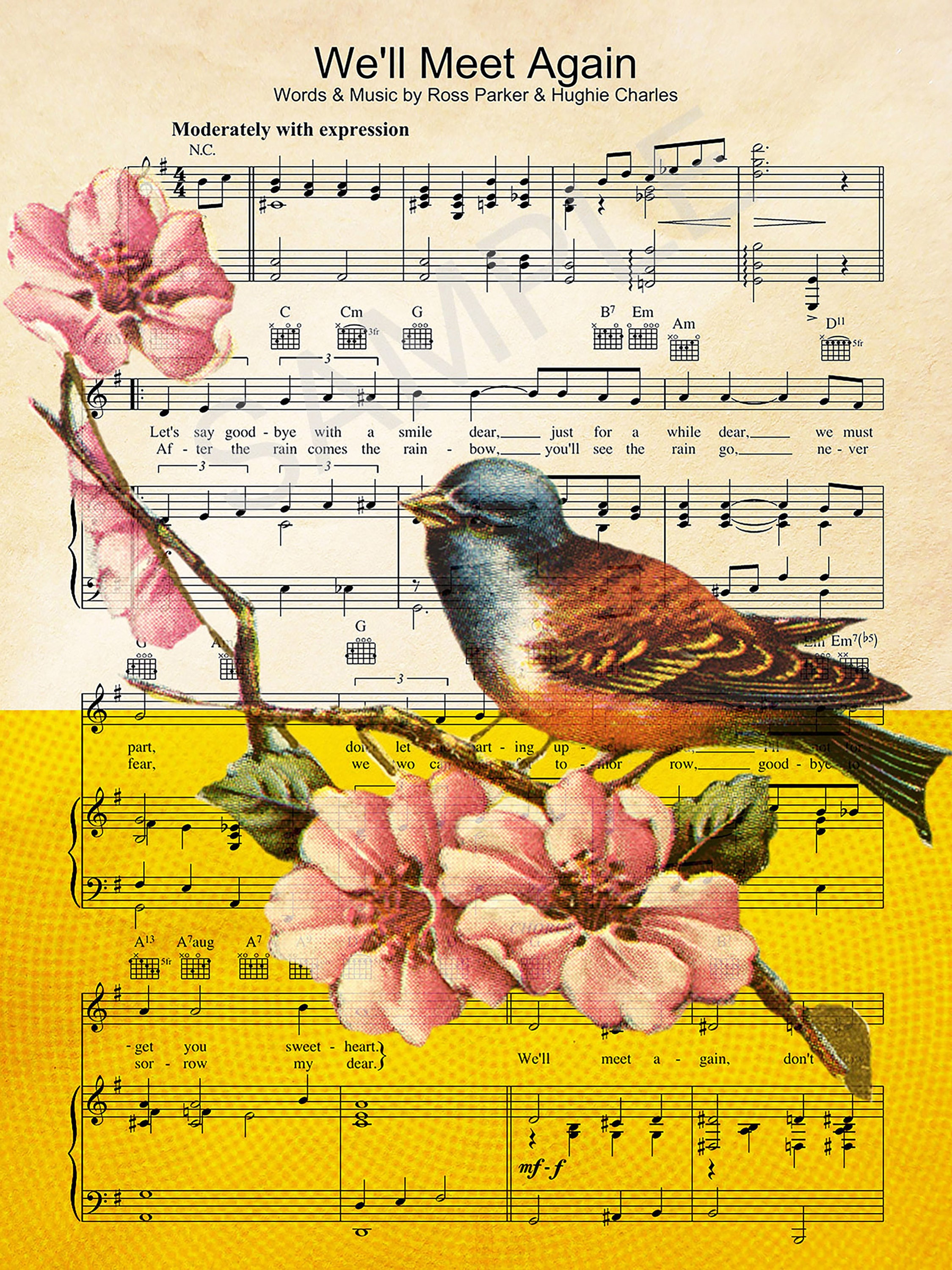 Collage Art Print we'll Meet Again Retro Art, Vintage Art, Home Decor ...
