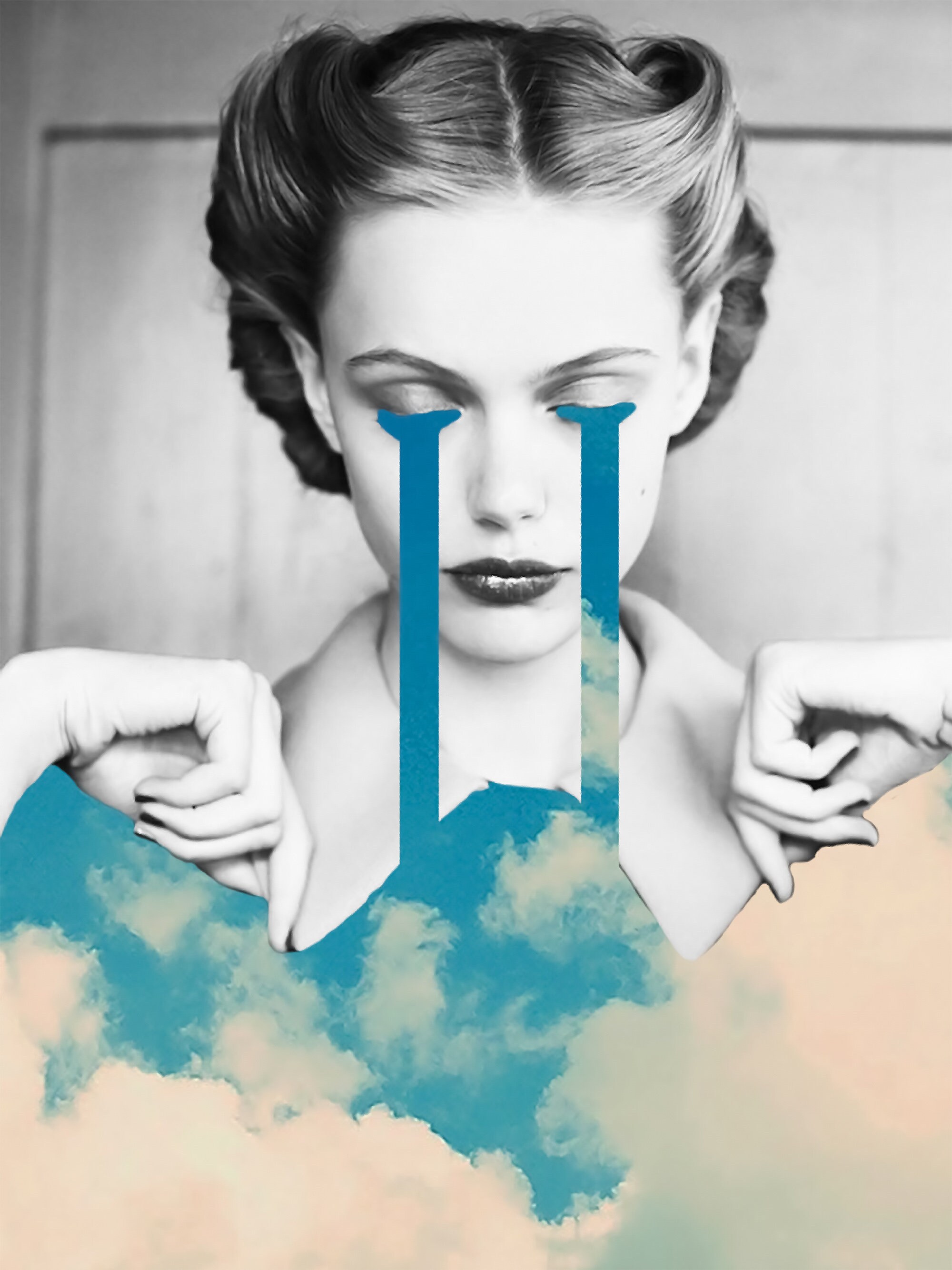 Collage Art Print Cry Baby Cry retro art | Etsy