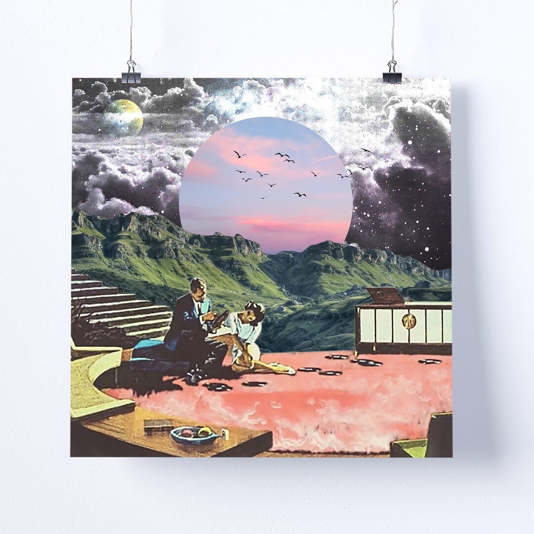 Collage Art Print never Forget Retro Art - Etsy