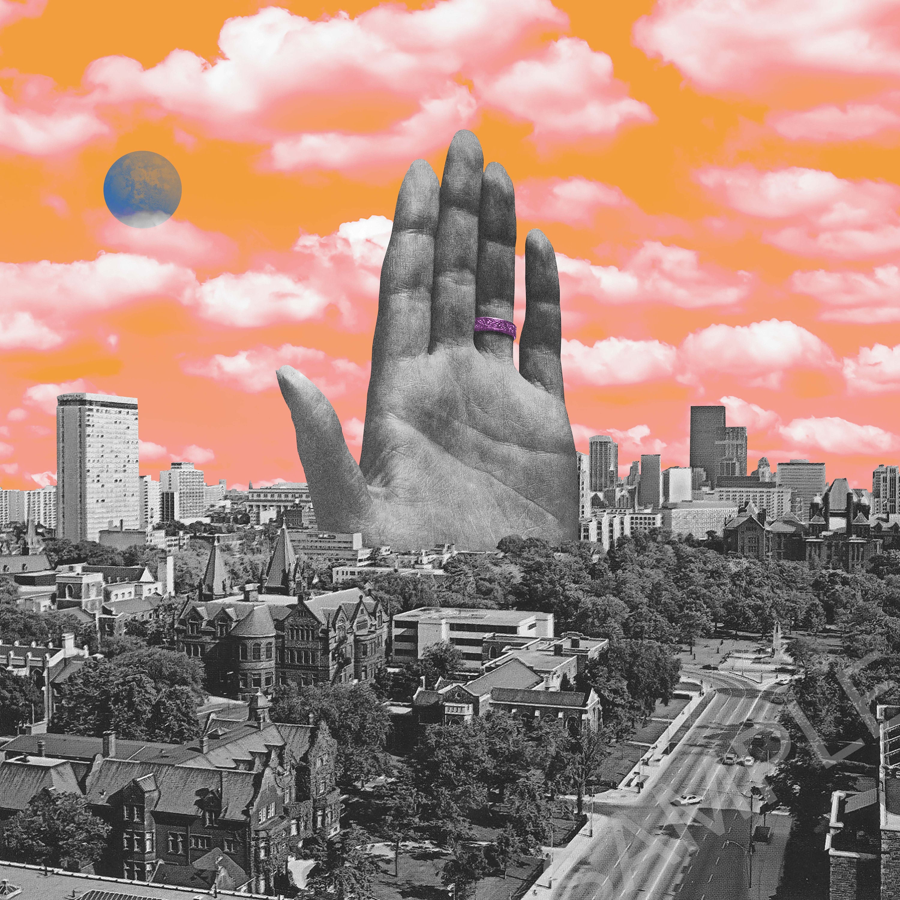 Collage Art Print waving Goodbye Retro Art, Vintage Art, Home Decor ...