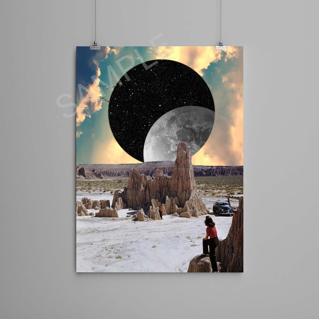 Collage Art Print doppelganger Retro Art - Etsy