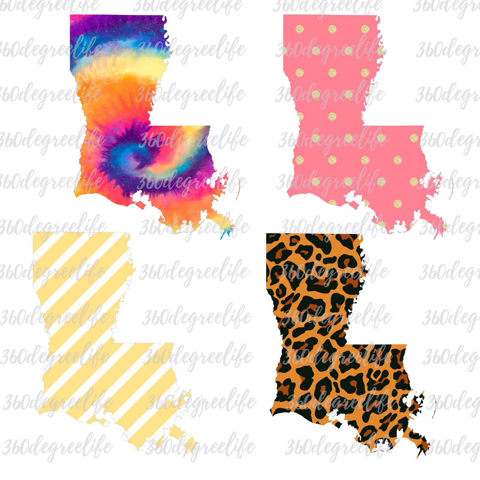 Louisiana State Bundle Sublimation Designs Ready to Press PNG File for ...