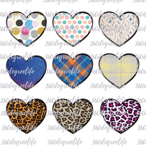 27 Heart Sublimation Design Bundle Love Valentines Downloads - Etsy