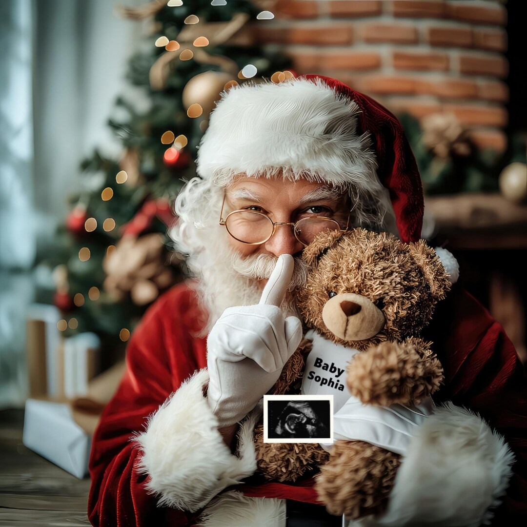 Santa is Telling You Baby Announcement Digital Download, Instagram Post ...