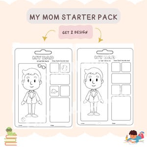 My Dad Starter Pack, Father’s Day Printable, Toddler Drawing and ...