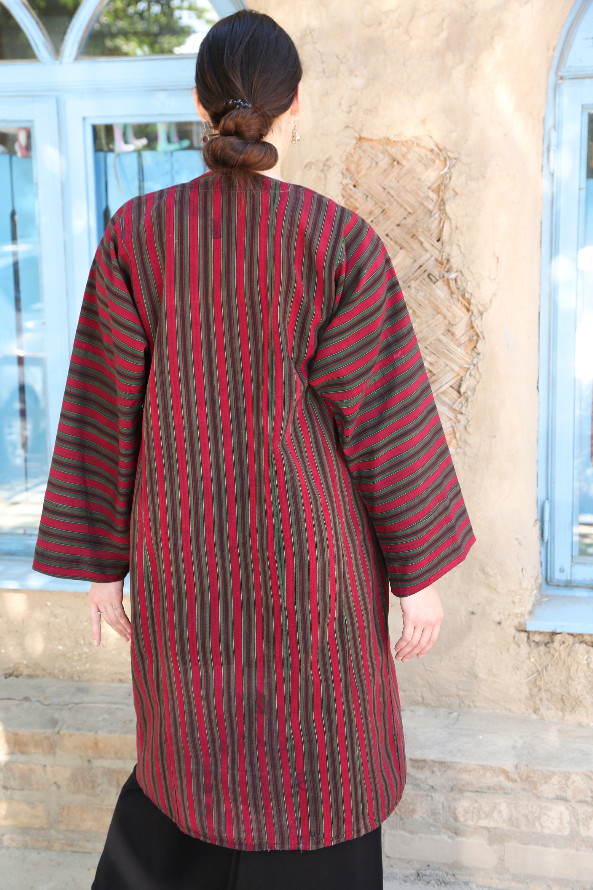 Surhandaryo robe uzbek robe red dressing gown uzbek kimono | Etsy