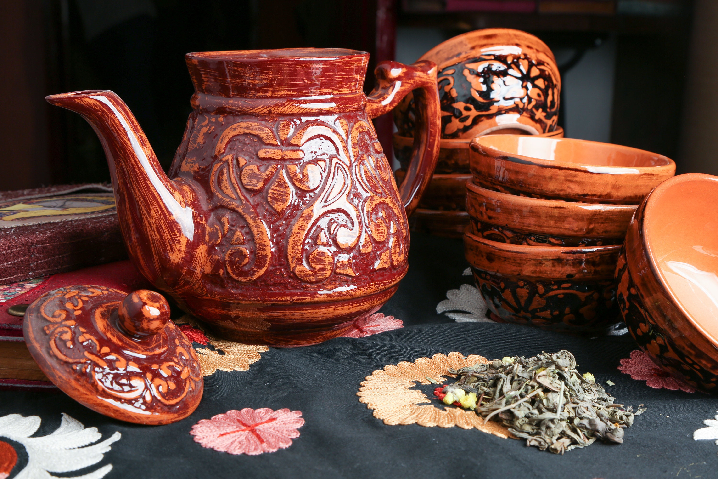 Handmade tea set ceramics tea set tea ceremony uzbek | Etsy