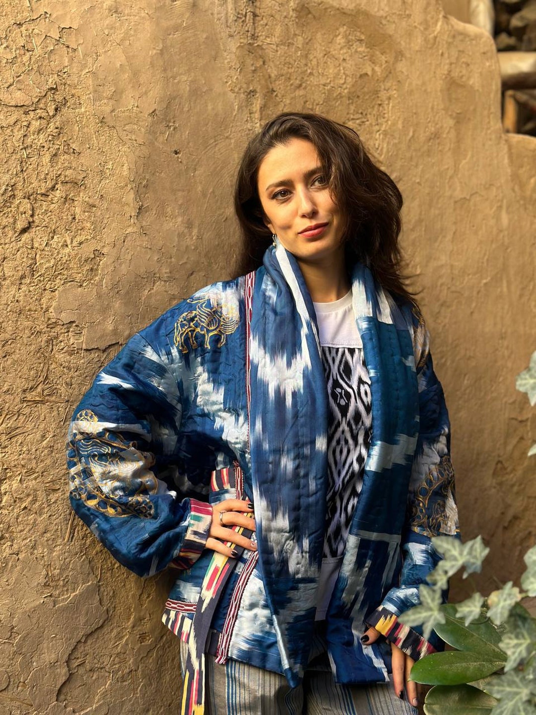 Handmade Women's Quilted Insulated Jacket Warm Ikat Jacket With Lining ...