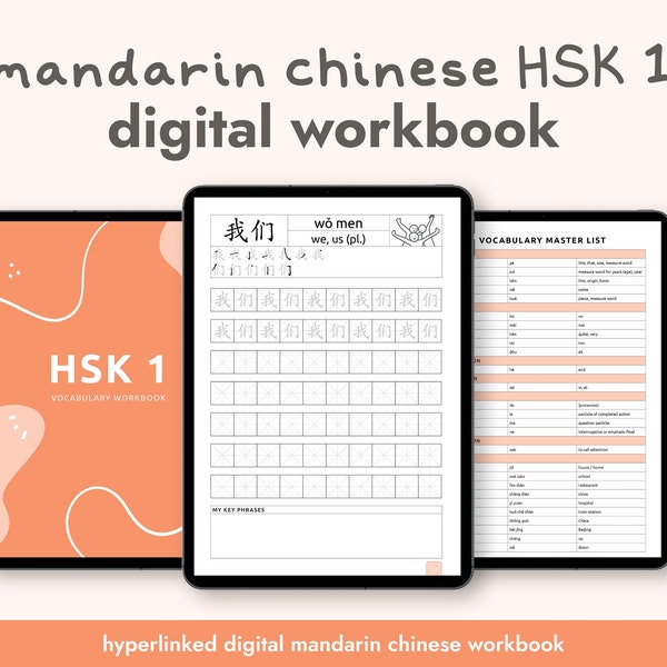 Digital Chinese Workbook - Etsy