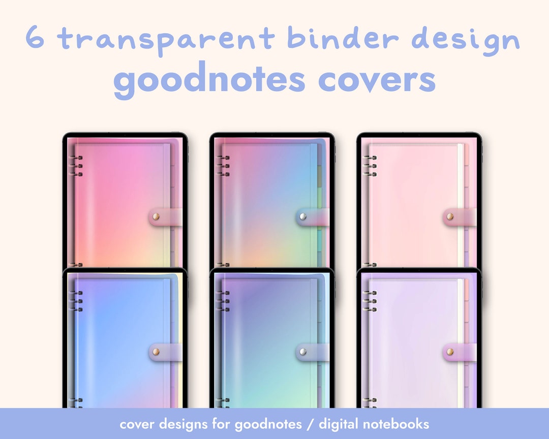 Goodnotes Covers for Digital Notebook PVC Binder Design for School ...