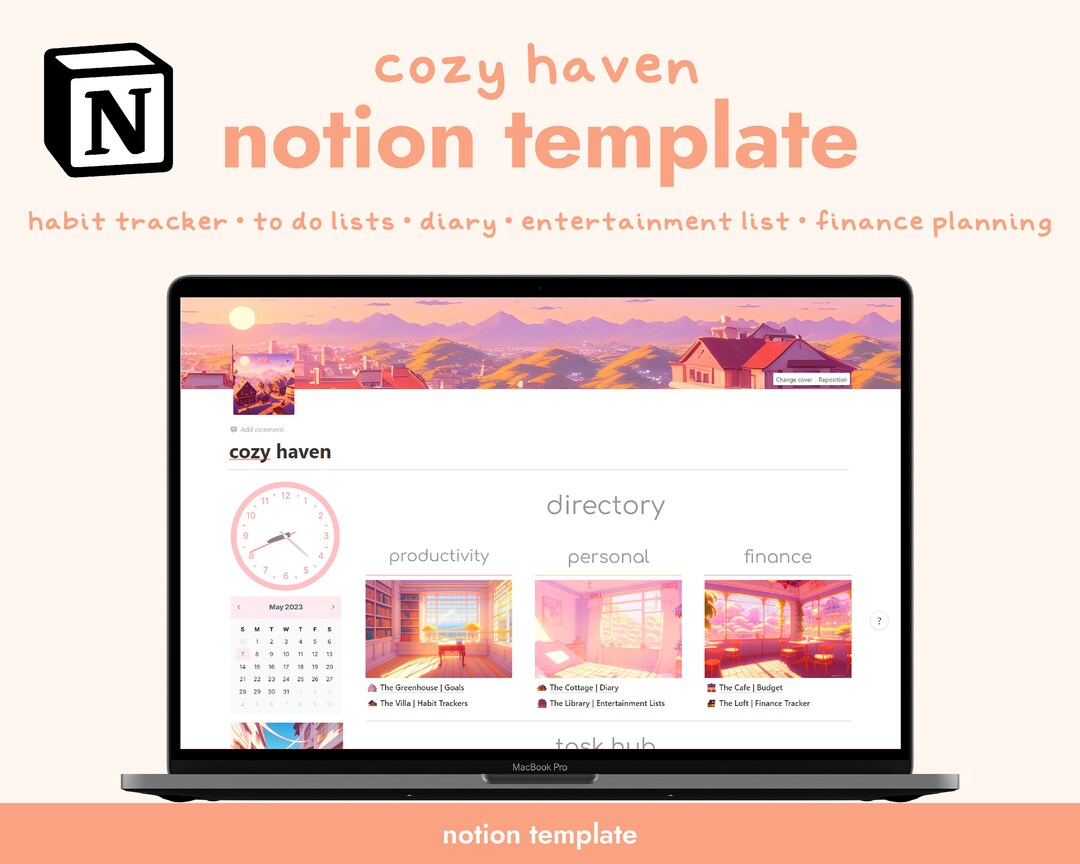 Notion Template for Productivity Easy to Use Notion Template for Habit Tracker With Cute Notion ...
