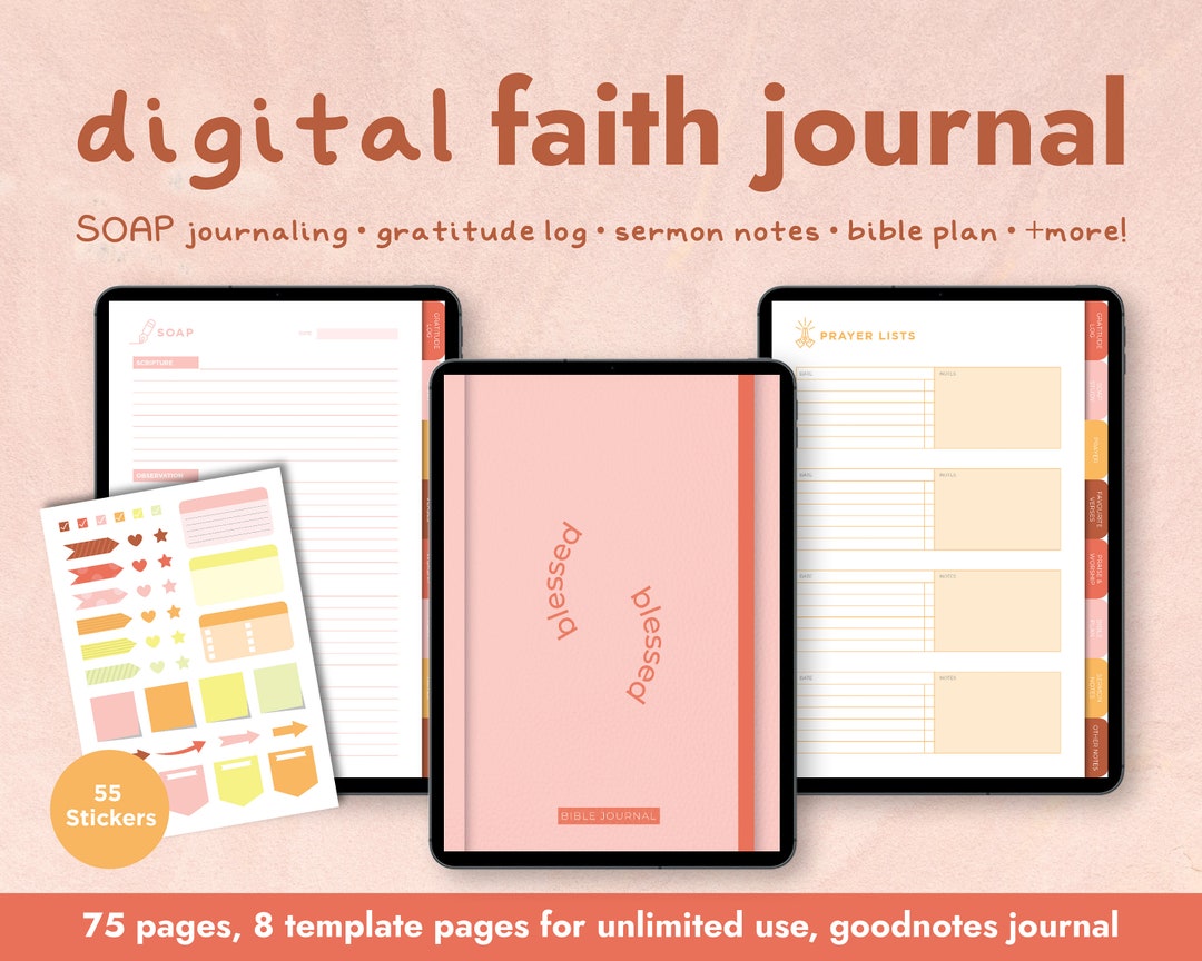 Digital Faith Journal With SOAP Pages Bible Journal for - Etsy
