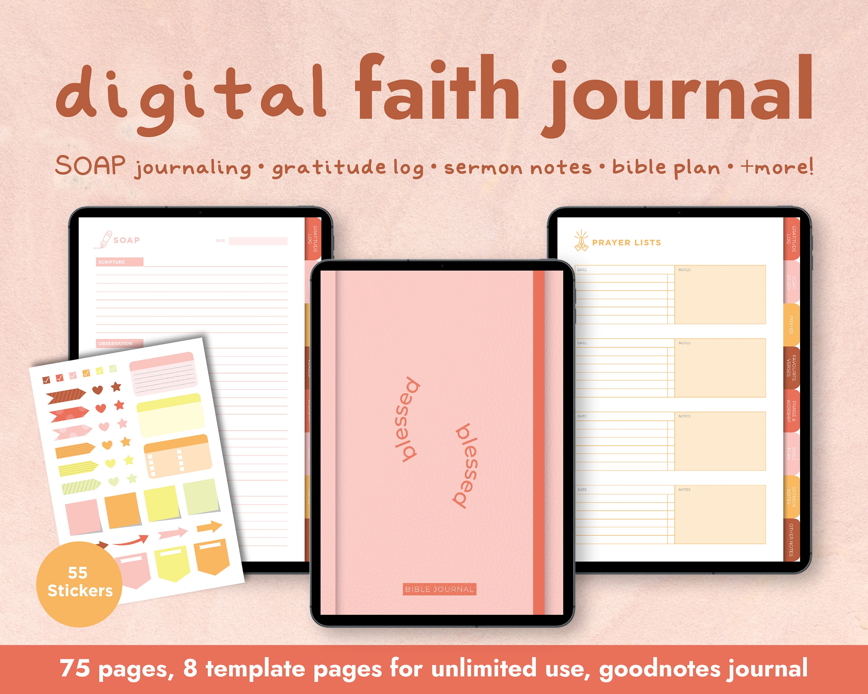 Digital Faith Journal Digital Bible Journal Soap Journal Etsy