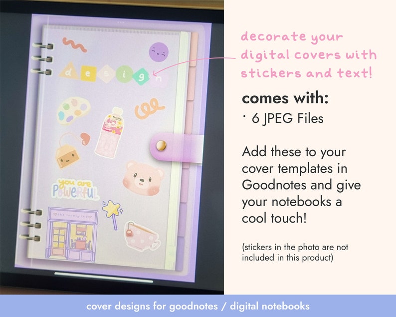 Goodnotes Covers for Digital Notebook PVC Binder Design for School ...