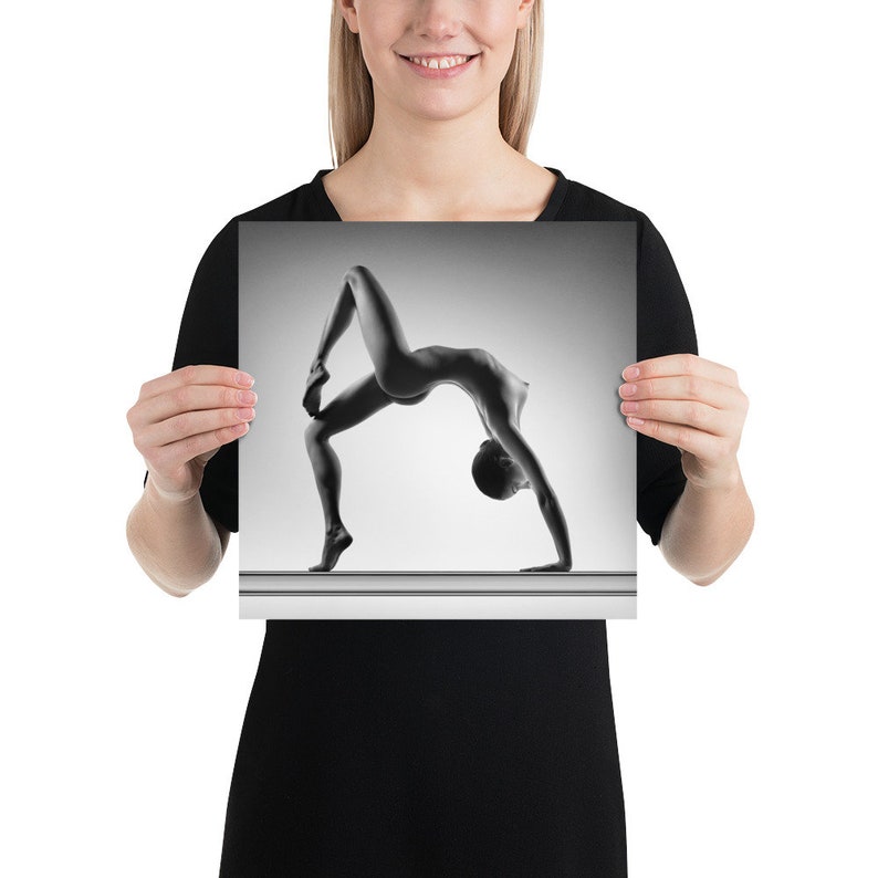 Nude Woman Doing Backflip Fine Art No8 Black & White Luster Photo Print ...
