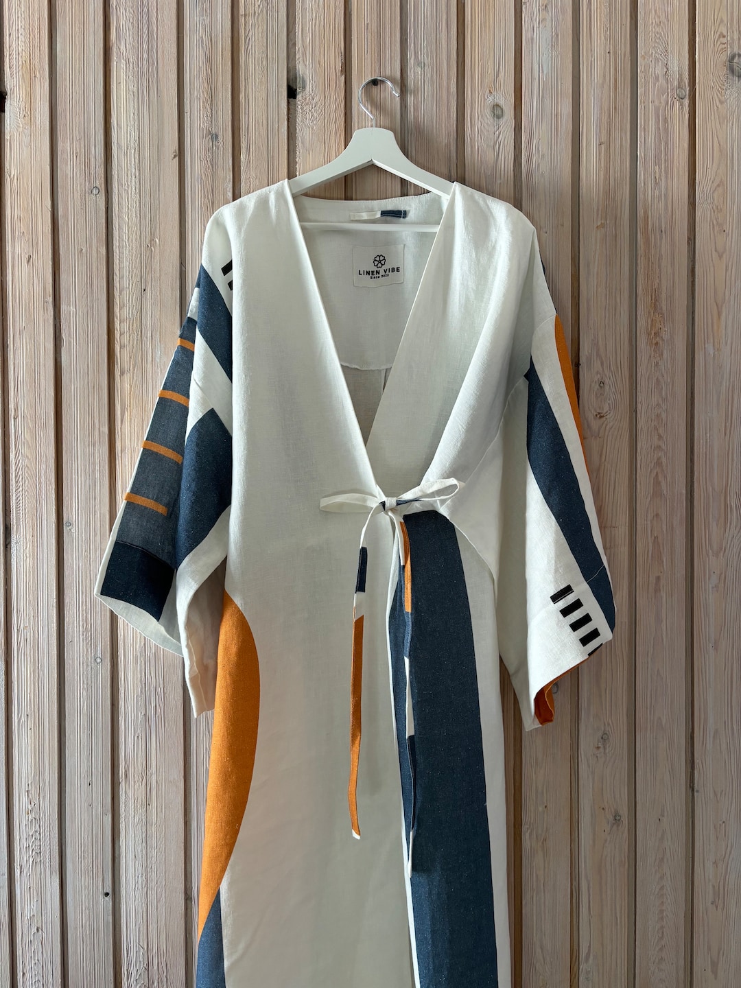 Sunset Linen Dress, Limited Edition Pattern, Summer Robe - Etsy