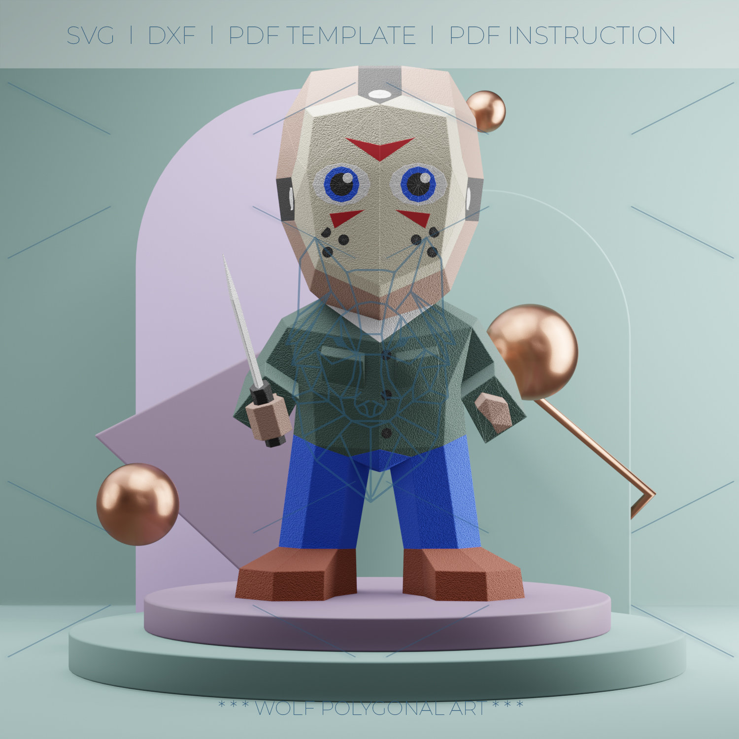 Toy Doll 3d Papercraft , PDF Template, DIY 3d Low Poly Model, Paper ...