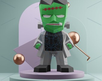 Low Poly Doll 3d Papercraft Sculpture, Doll 3D Paper Model - Etsy